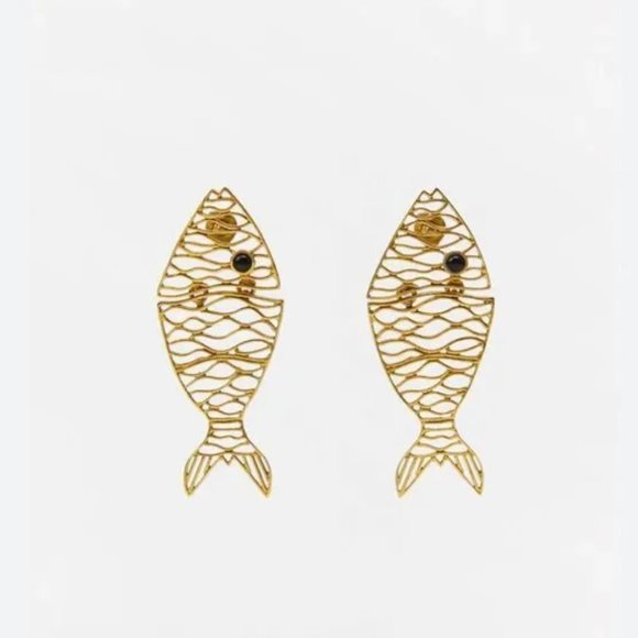 Zara | Jewelry | Zara Fishgold Earrings | Poshmark